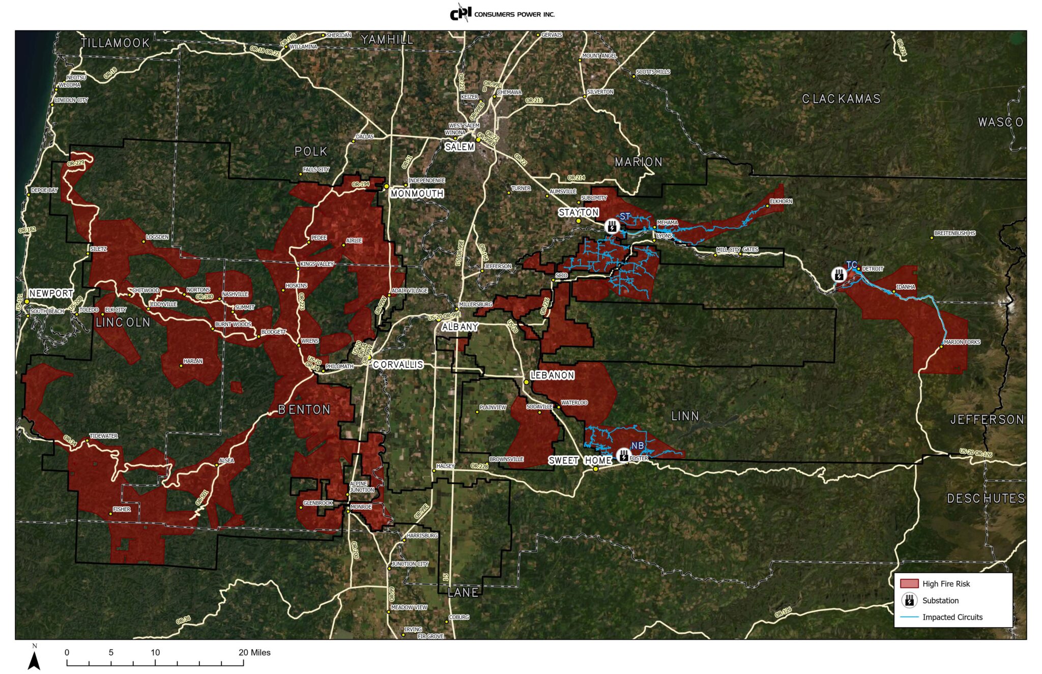UPDATED: With fire risk high, power shut off in parts of Santiam Canyon ...