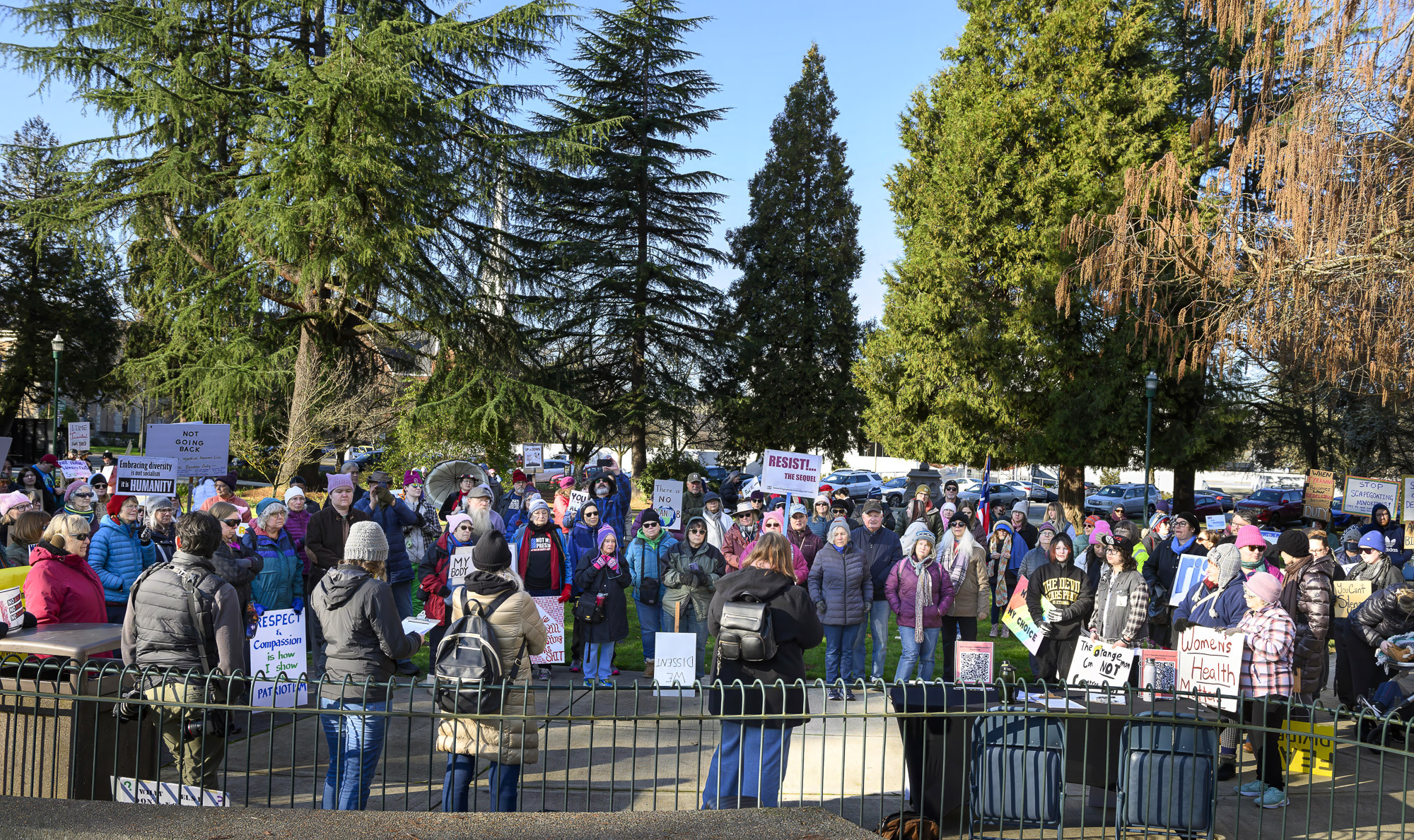 PHOTOS: Hundreds march at Oregon Capitol ahead of Trump inauguration ...