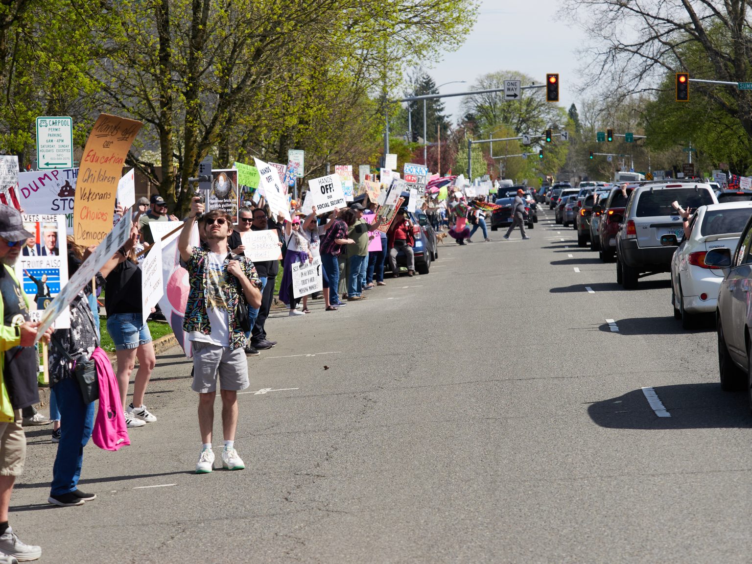 UPDATE: Salem protesters join in national demonstrations opposing Trump ...