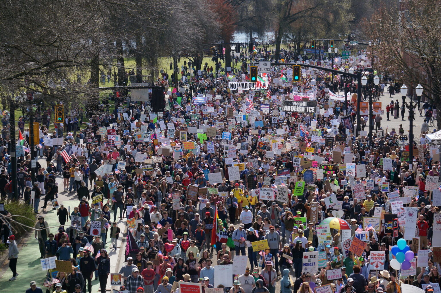 Oregonians take to streets to protest Trump as part of third No Kings ...